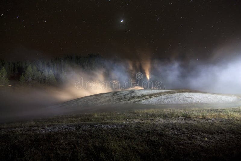 Geothermal Painted with Light Stock Image - Image of timelapse ...
