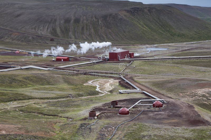 Geothermal plant stock image. Image of pipes, green, industry - 28206055