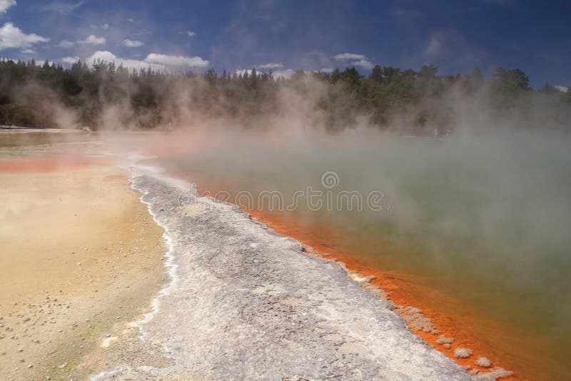 Geothermal Pool stock photo. Image of earth, yellow, waikato - 6732476