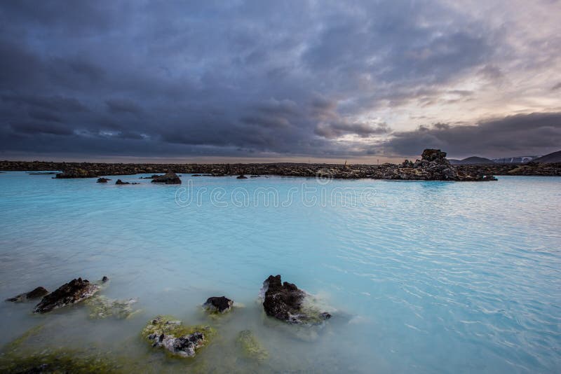 Blue Lagoon Outdoor Geothermal Pool, Iceland Stock Photo - Image of ...