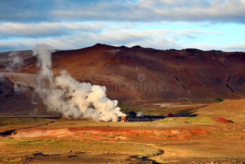 Geothermal Power Plant, Iceland Stock Image - Image of station ...