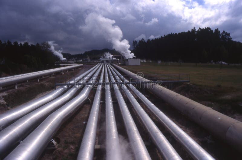 Geothermal Power Plant NZ stock image. Image of volcanism - 2573587