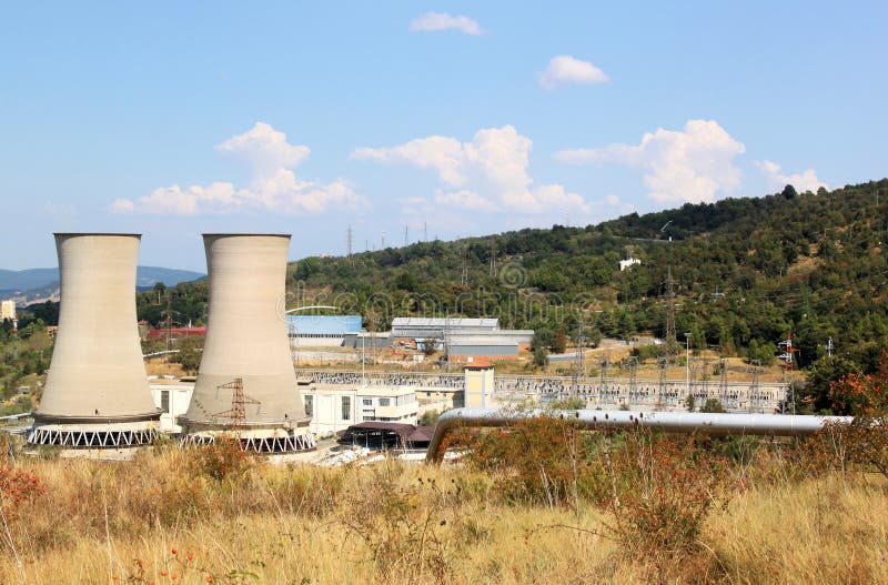 Geothermal Power Production in Italian Larderello Stock Photo - Image ...