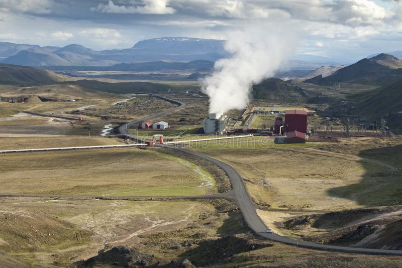Geothermal power station stock image. Image of piping - 17573853