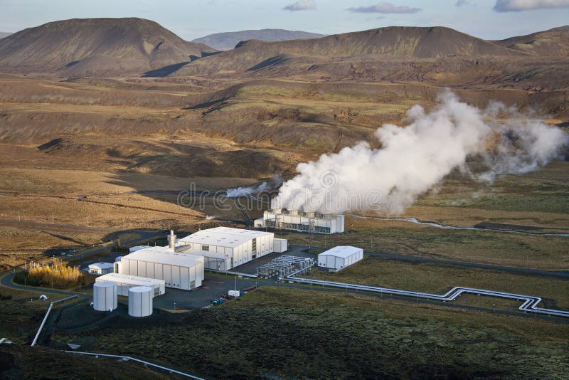 Geothermal Power Station in Iceland Stock Image - Image of energy ...