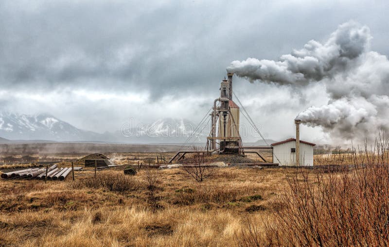 Geothermal Pumping Station Off the Road Stock Photo - Image of station ...