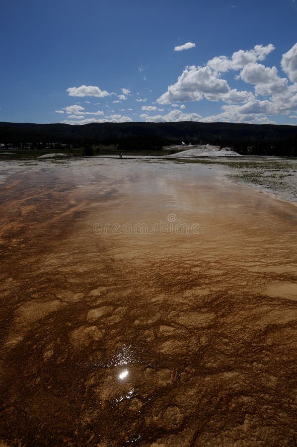 Geothermal Spring in Yellowstone National Park Stock Photo - Image of ...