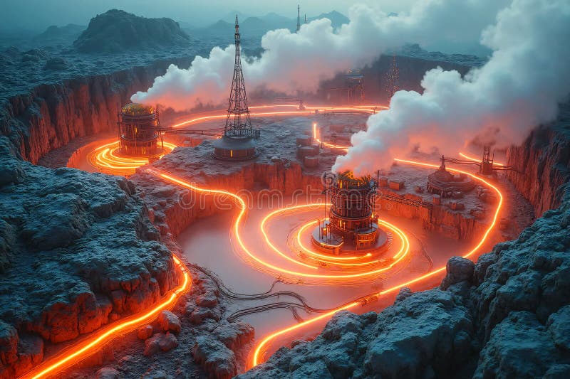 Geothermal Volcanic Landscape. Source of Thermal Energy on Earth ...