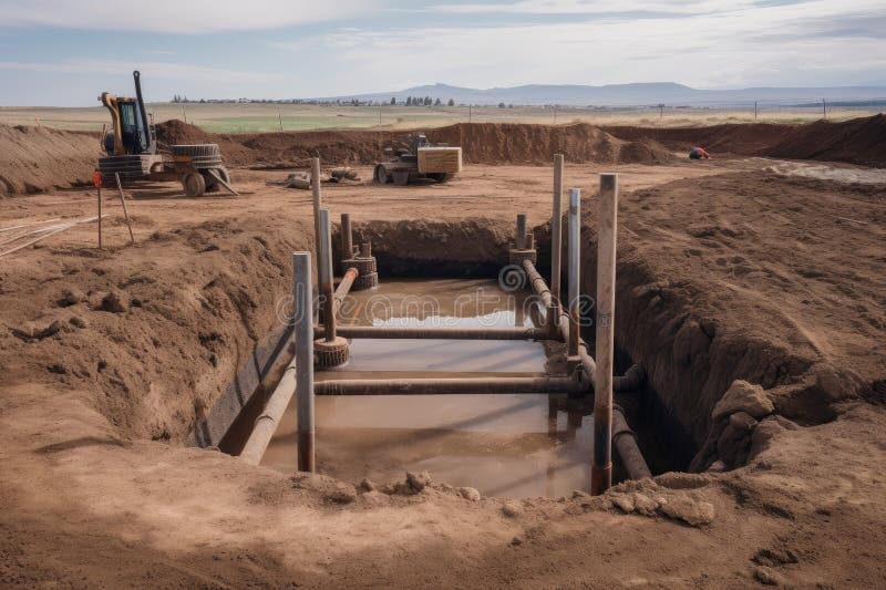 Geothermal Well, with Pipes and Valves in Place, Ready for Drilling ...