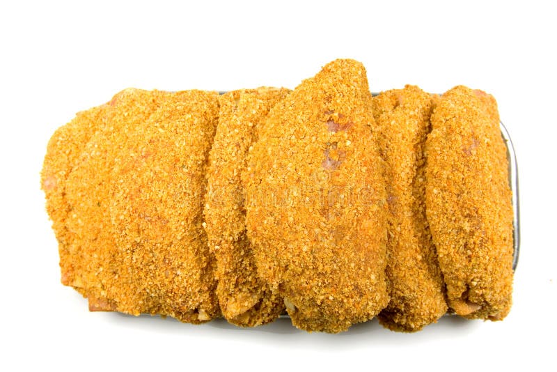 Gepaneerd Vlees, Klaar Om Te Koken Stock Afbeelding - Image of vers ...