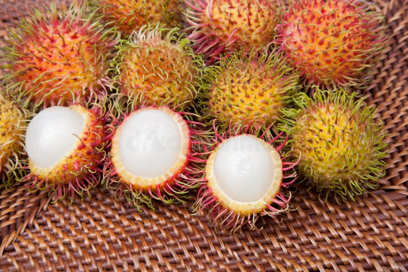 Geschilde Harige Vrucht Rambutan, Indonesië Stock Afbeelding - Image of ...