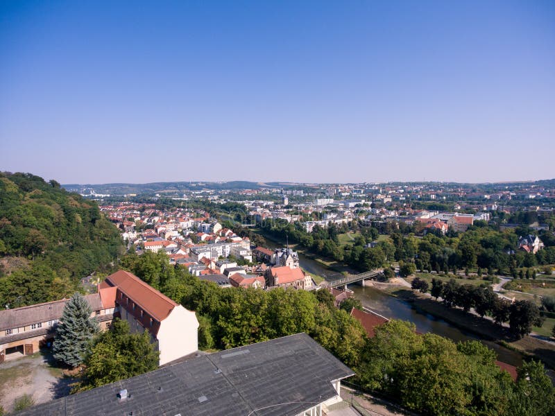 Gera Aerieal View Houses Architecture Town Thuringia Stock Image ...