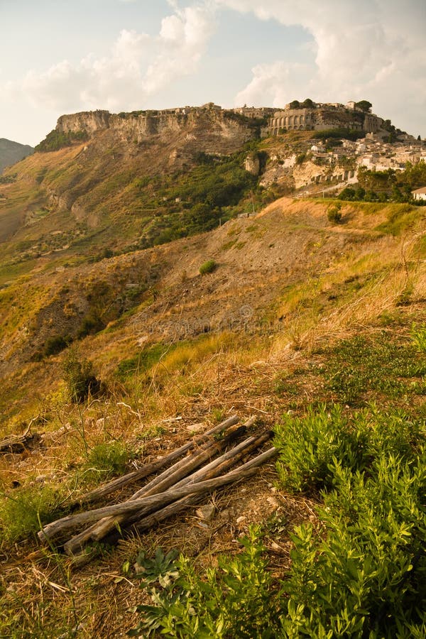 Gerace, Calabria, Italy stock photo. Image of town, hill - 26303702