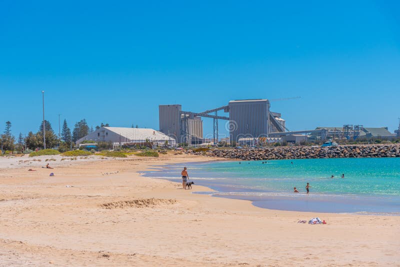 GERALDTON, AUSTRALIA, JANUARY 12, 2020: Cityscape with a Beach at ...