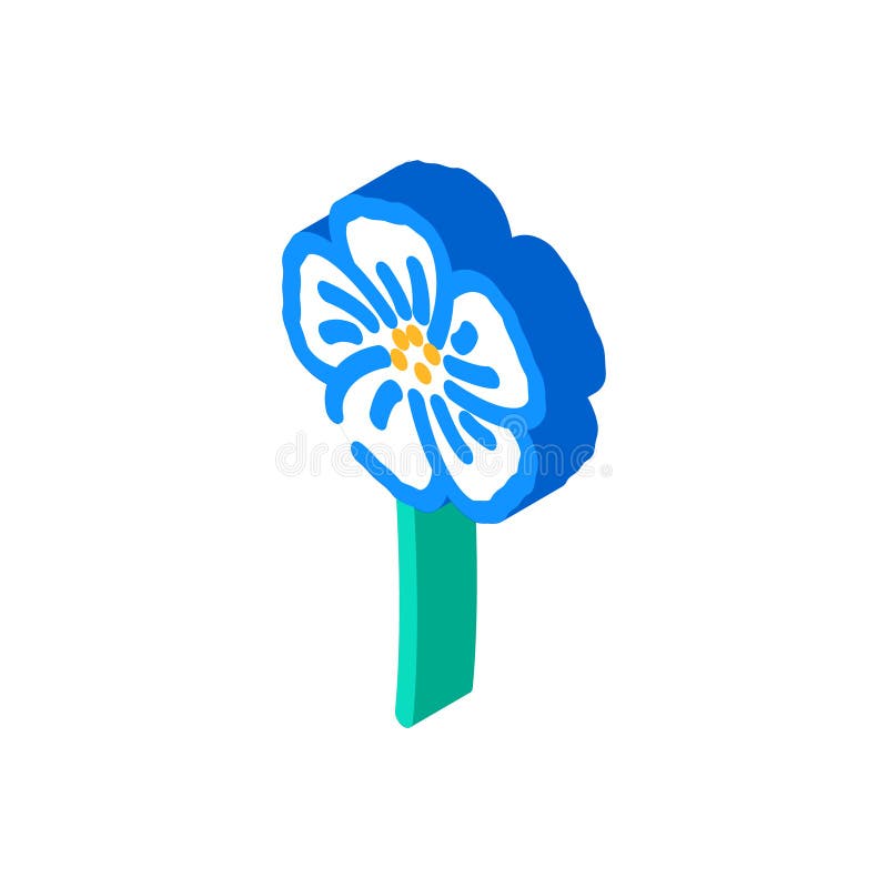 Geranium Blossom Spring Isometric Icon Vector Illustration Stock ...