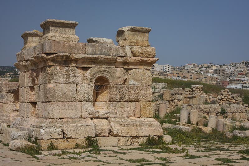 Gerasa stock image. Image of culture, street, marble - 65323613