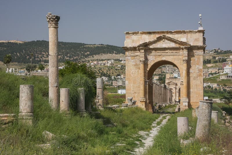 Gerasa stock image. Image of landmark, civilization, jordanian - 65323619