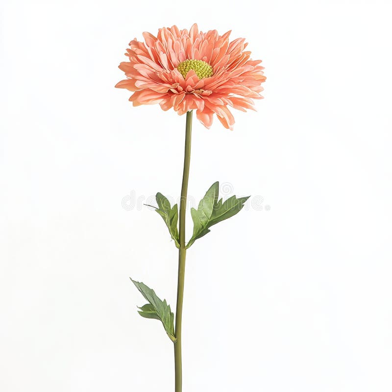 Gerbera Daisy Flower in Isolation on a Transparent Background Stock ...