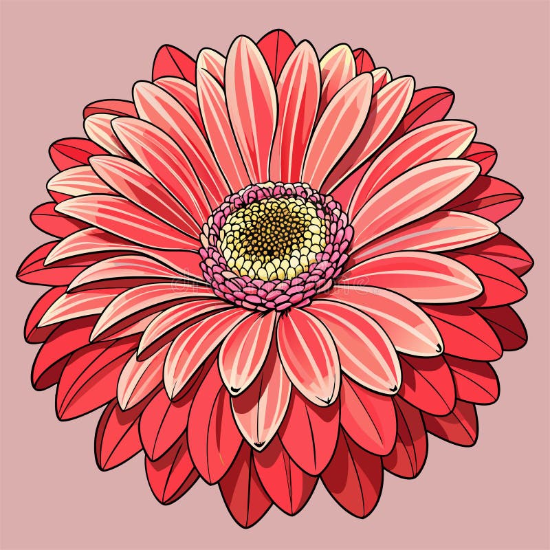 Gerbera Flower Isolated on Background. Vector Illustration Stock Vector ...