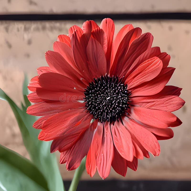 Gerbera roja imagen de archivo. Imagen de floral, flor - 327499199