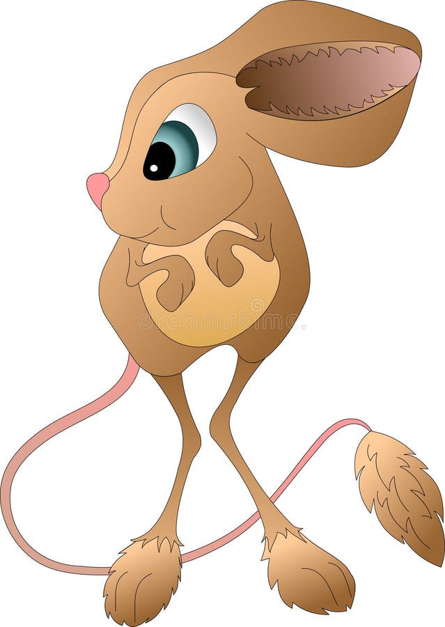 Gerboise, Beige, Avec De Grandes Oreilles Illustration de Vecteur ...