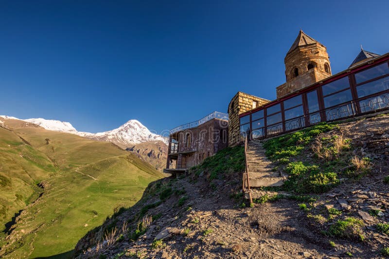 Gergeti Trinity Church stock photo. Image of historic - 96475702