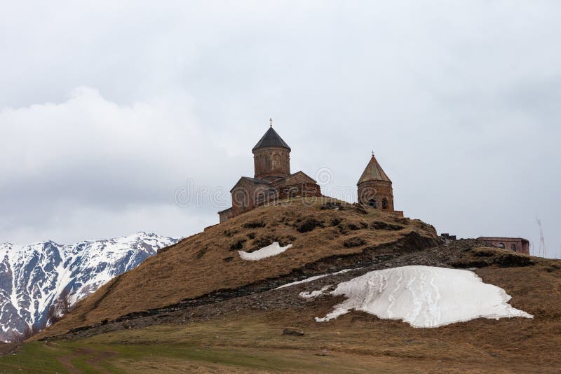 Gergeti Trinity Church stock photo. Image of monastery - 31405314