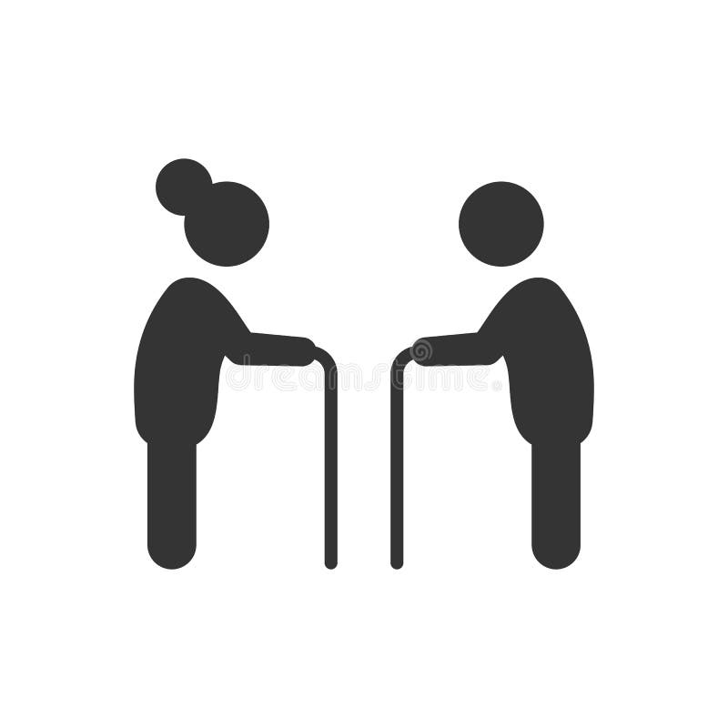 Geriatric Icon stock vector. Illustration of family - 184354255