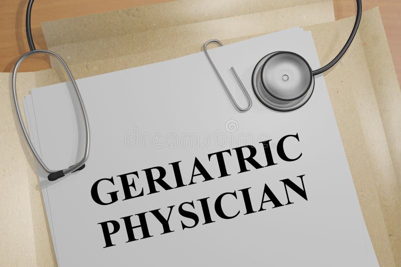 GERIATRIC PHYSICIAN Concept Stock Illustration - Illustration of clinic ...