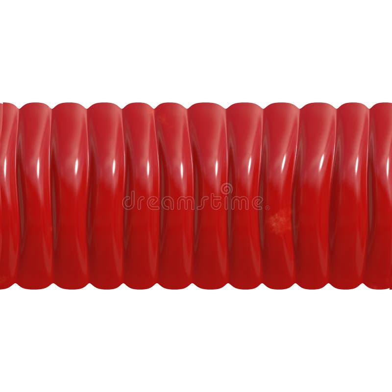 Geripptes rotes Rohr stock abbildung. Illustration von wasser - 29277964