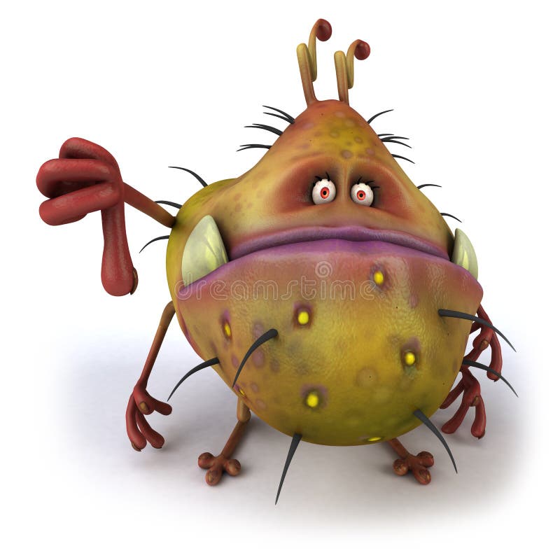 Cartoon Germs, Viruses, Bacteria Stock Vector - Illustration of amoeba ...