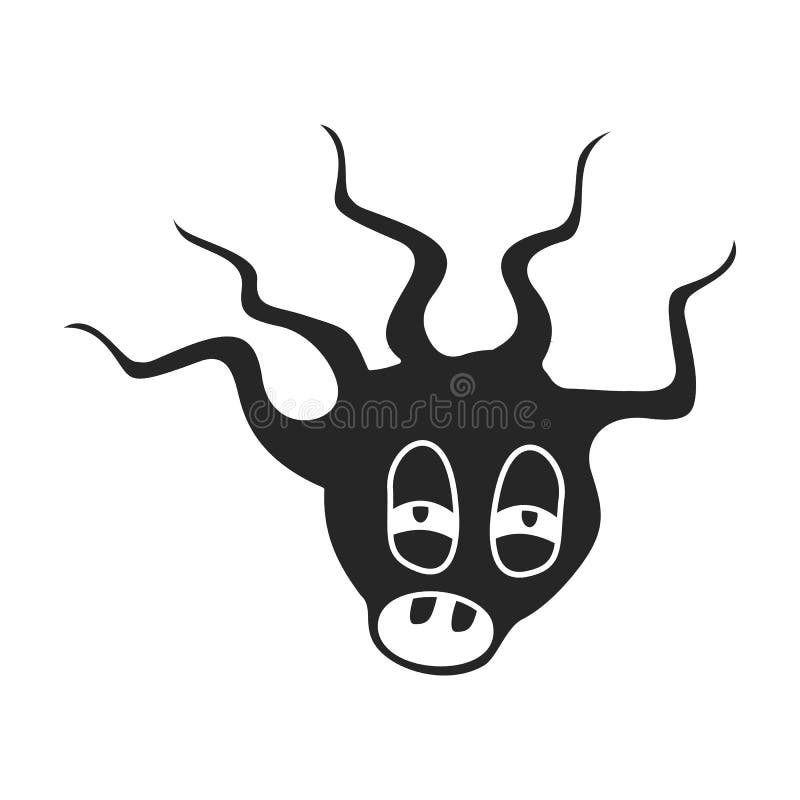 Germ of Bacteria Vector Icon.Black,simple Vector Icon Isolated on White ...