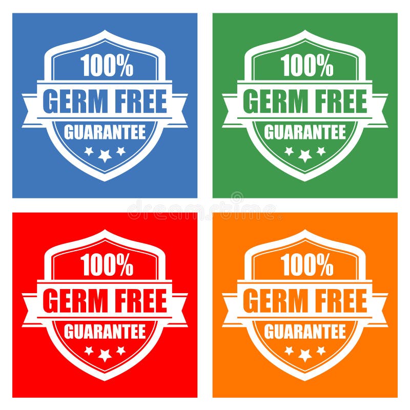 Germ free guarantee icon stock vector. Illustration of covid19 - 220019871