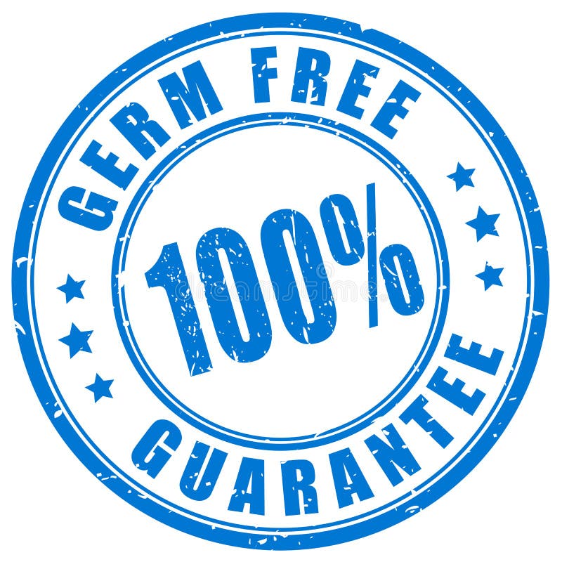 Germ free guarantee stamp stock vector. Illustration of clipart - 227795006