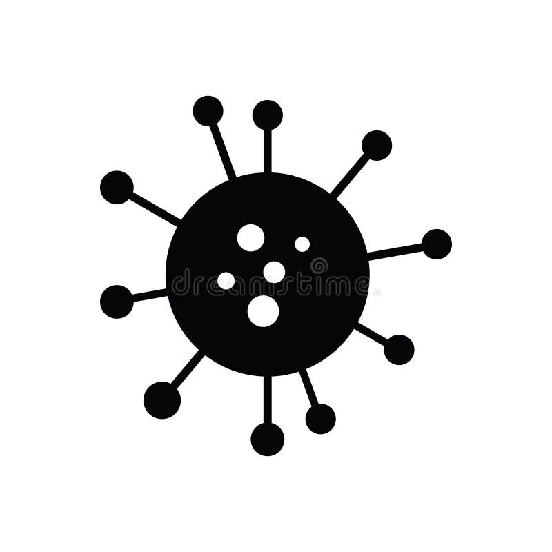 Germ Icon Black Vector Sign Stock Vector - Illustration of logo, cell ...