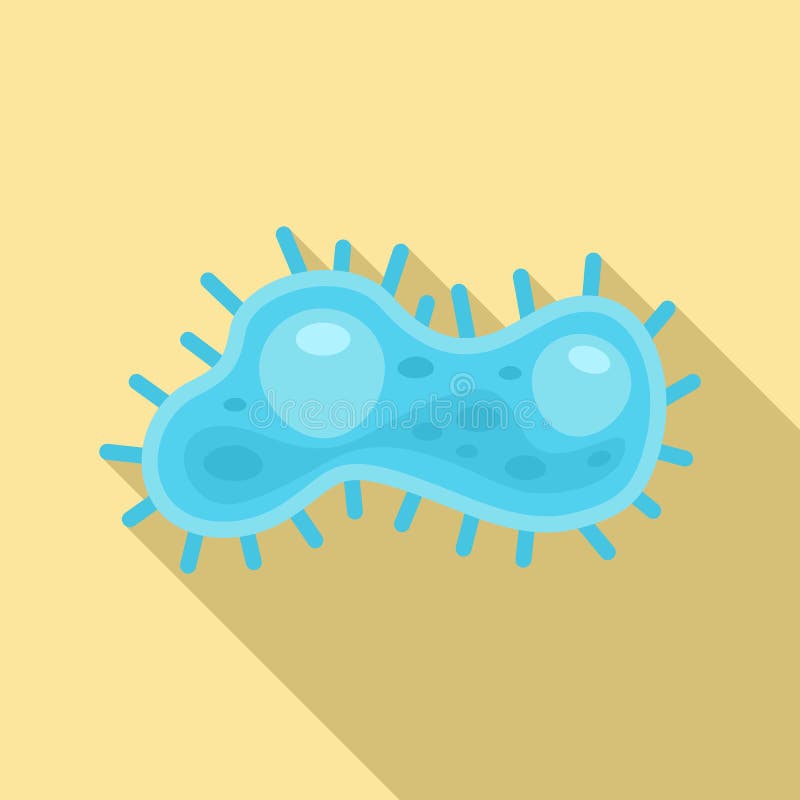 Germ icon, flat style stock vector. Illustration of bacterium - 158731134
