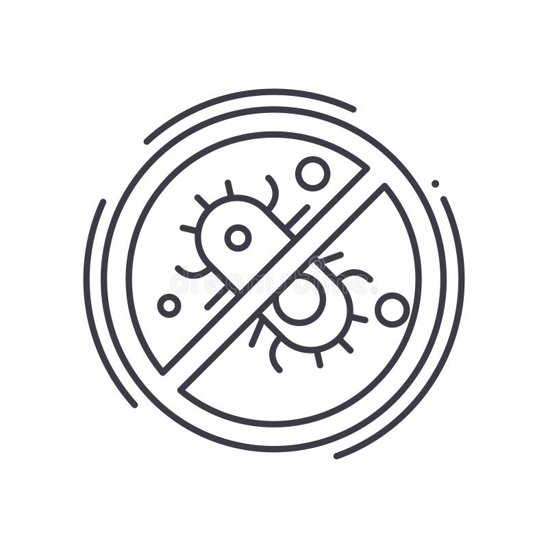 Germ Icon, Linear Isolated Illustration, Thin Line Vector, Web Design ...