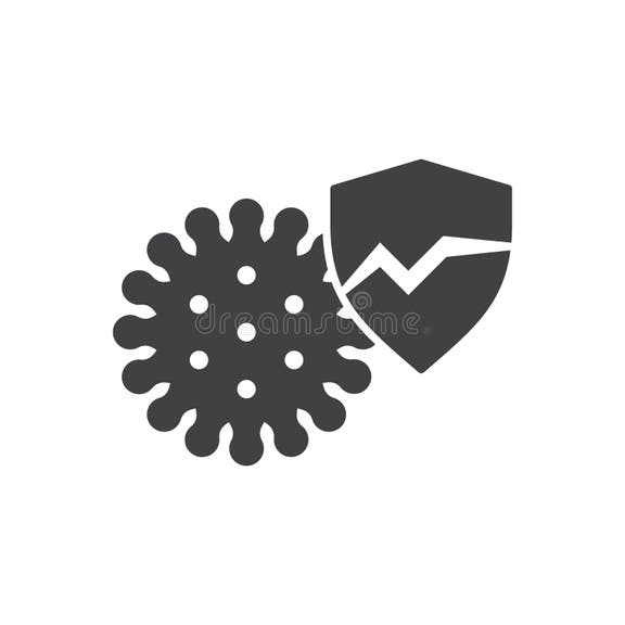 Germ Protection Broken Icon Stock Illustration - Illustration of ...