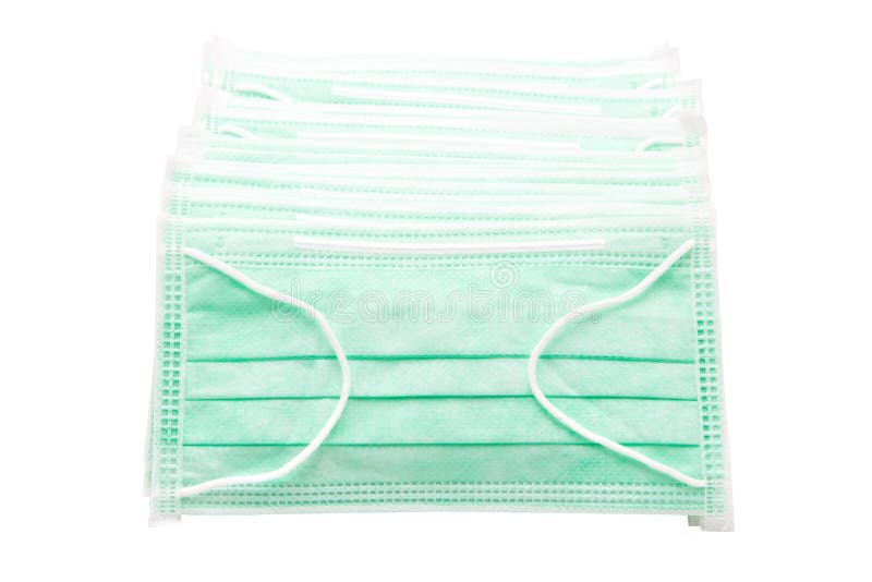 Germ Protection Mask on a White Background Stock Photo - Image of ...