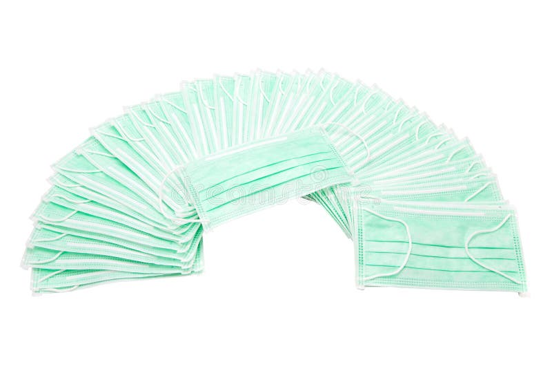 Germ Protection Mask on a White Background Stock Image - Image of ...