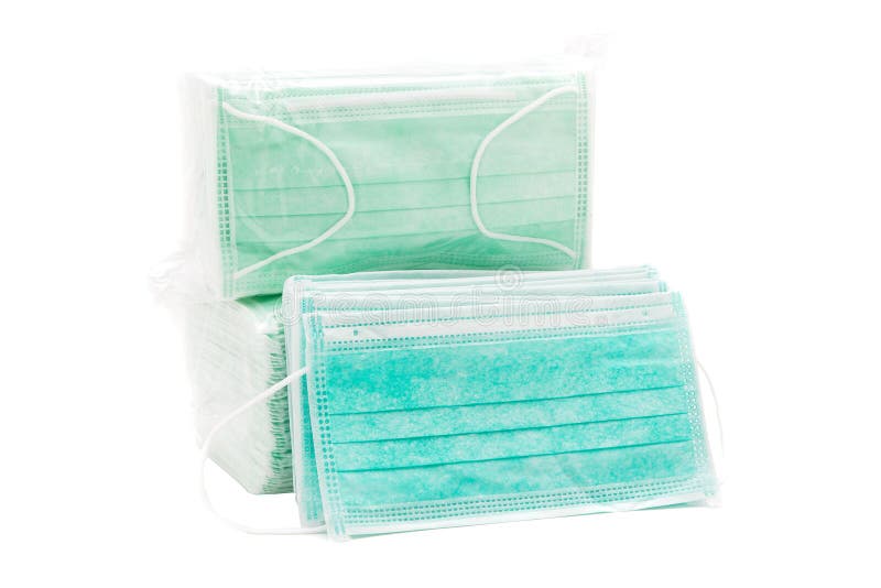 Germ Protection Mask on a White Background Stock Image - Image of ...