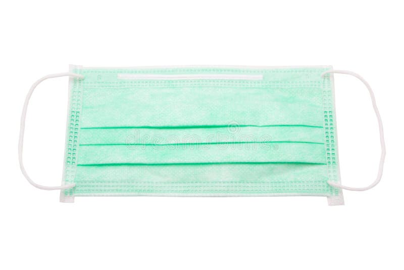 Germ Protection Mask on a White Background Stock Photo - Image of mask ...