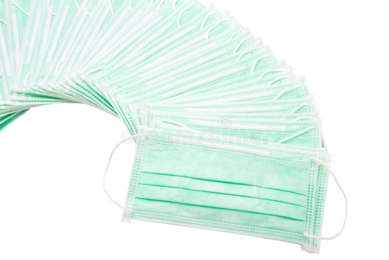 Germ Protection Mask on a White Background Stock Image - Image of close ...