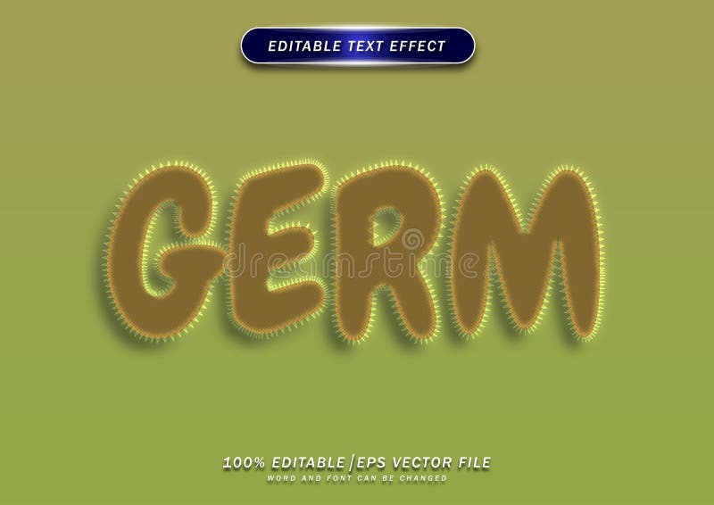 Germ Text Editable Effect with Abstract Texture Stock Vector ...