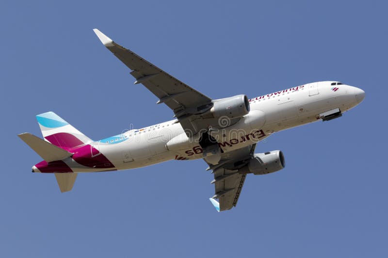 German Airbus on take off editorial photography. Image of airbus - 91987652