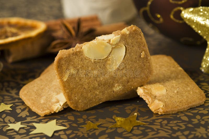German Almond Bread Cookies Stock Image - Image of seasonal, mandelbrot ...