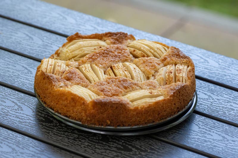 German Apple Pie Traditional Stock Photo - Image of high, food: 302529754