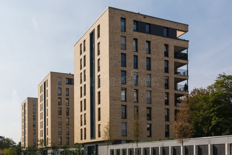 Modern Balconies of a Multi-family House Stock Image - Image of modern ...