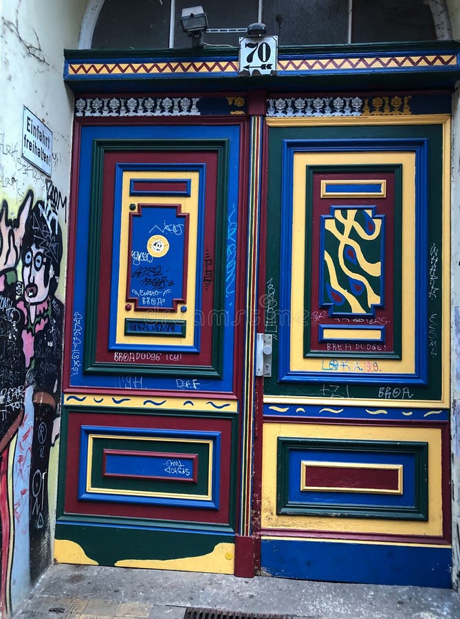 German Architecture, Berlin: Unusual Door Editorial Photography - Image ...