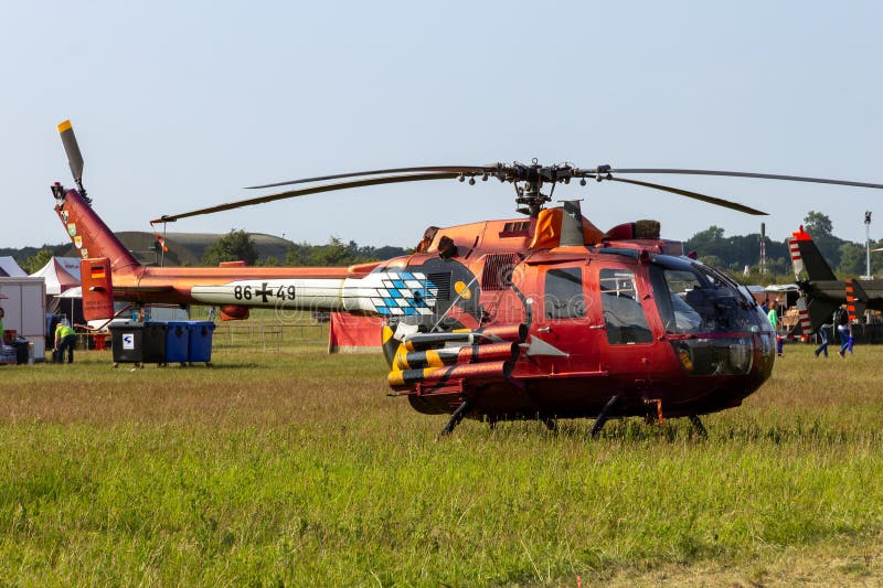 German Army MBB Bo 105 Helicopter. Editorial Image - Image of light ...